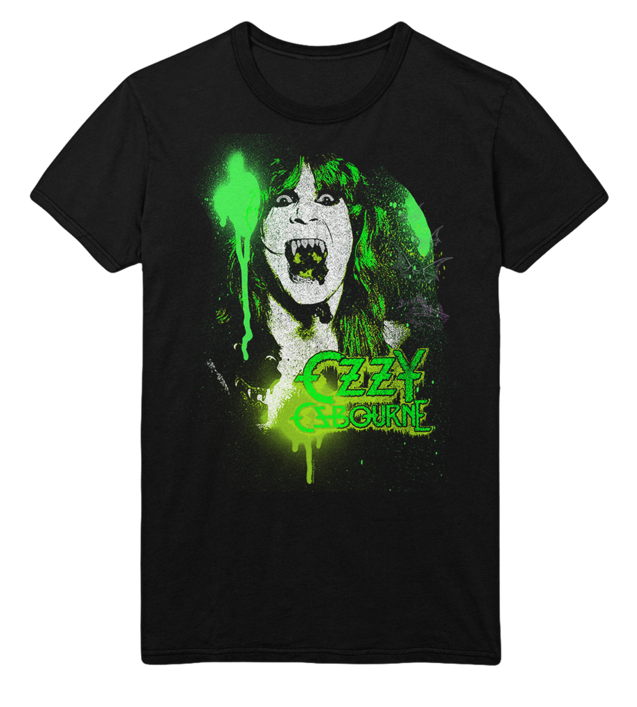 Ozzy Osbourne Green Screaming Jumbo Print T-Shirt – MerchMoment